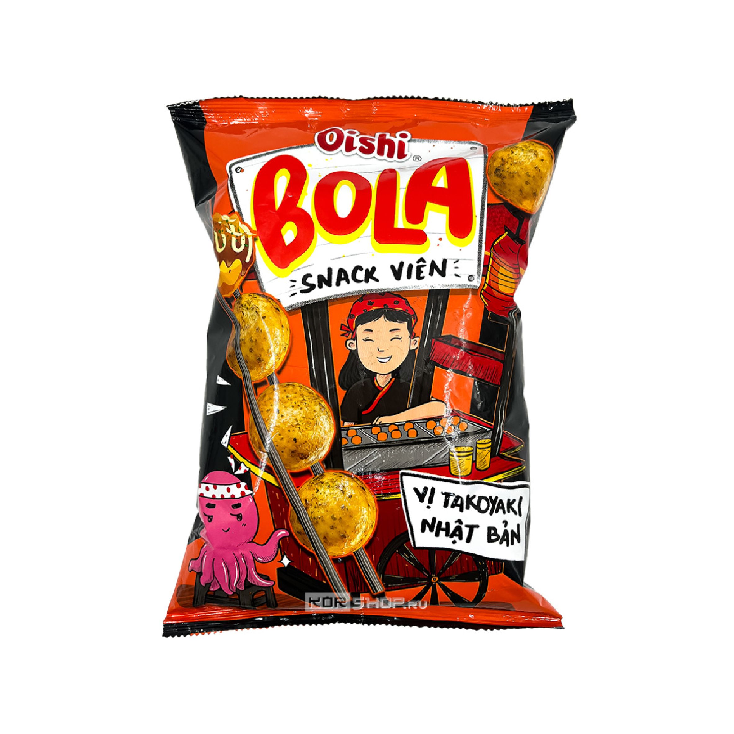 Чипсы Oishi Bola шарики со вкусом такояки, 68г. - Панда. Продукты из ...